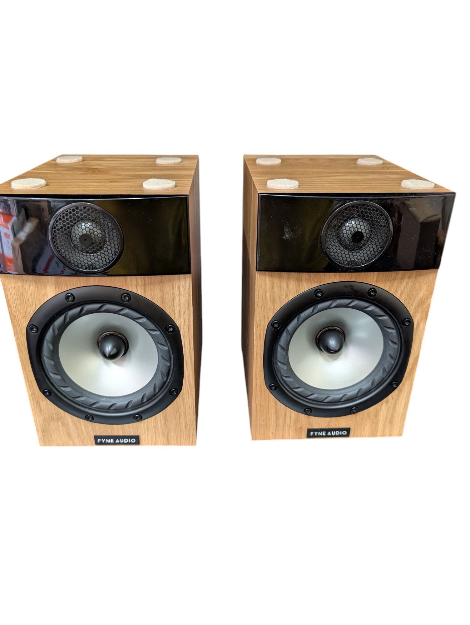 Used Fyne Audio F300 LO Bookshelf Speakers Pair – Light Oak - Own4Less